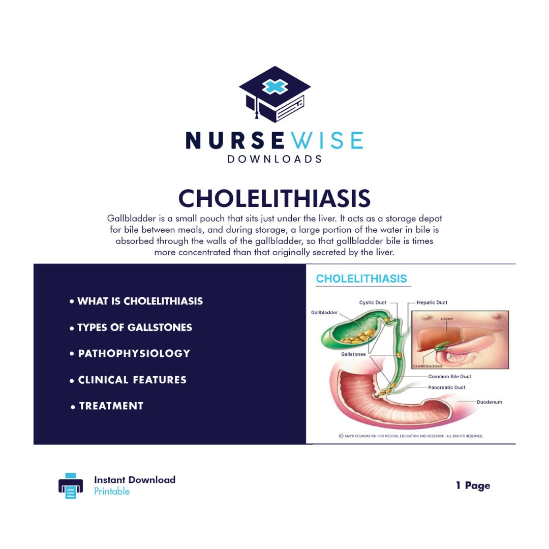 CHOLELITHIASIS Understanding, DIAGNOSIS, and TREATMENT Nursing Resource ...