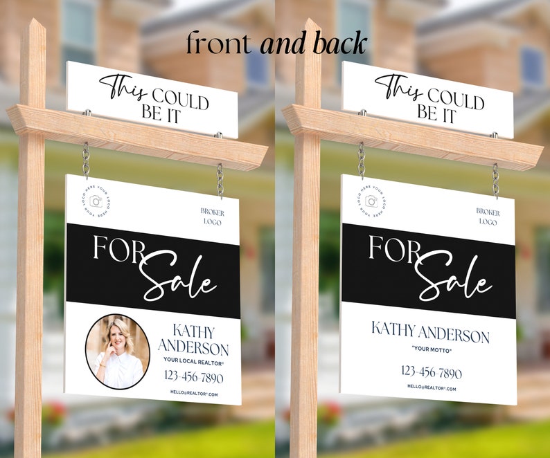 Real Estate Yard Sign, for Sale Yard Sign, Real Estate Marketing ...