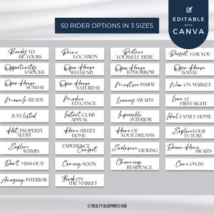 50 Real Estate Yard Sign Riders: Custom Realtor Marketing (digital ...