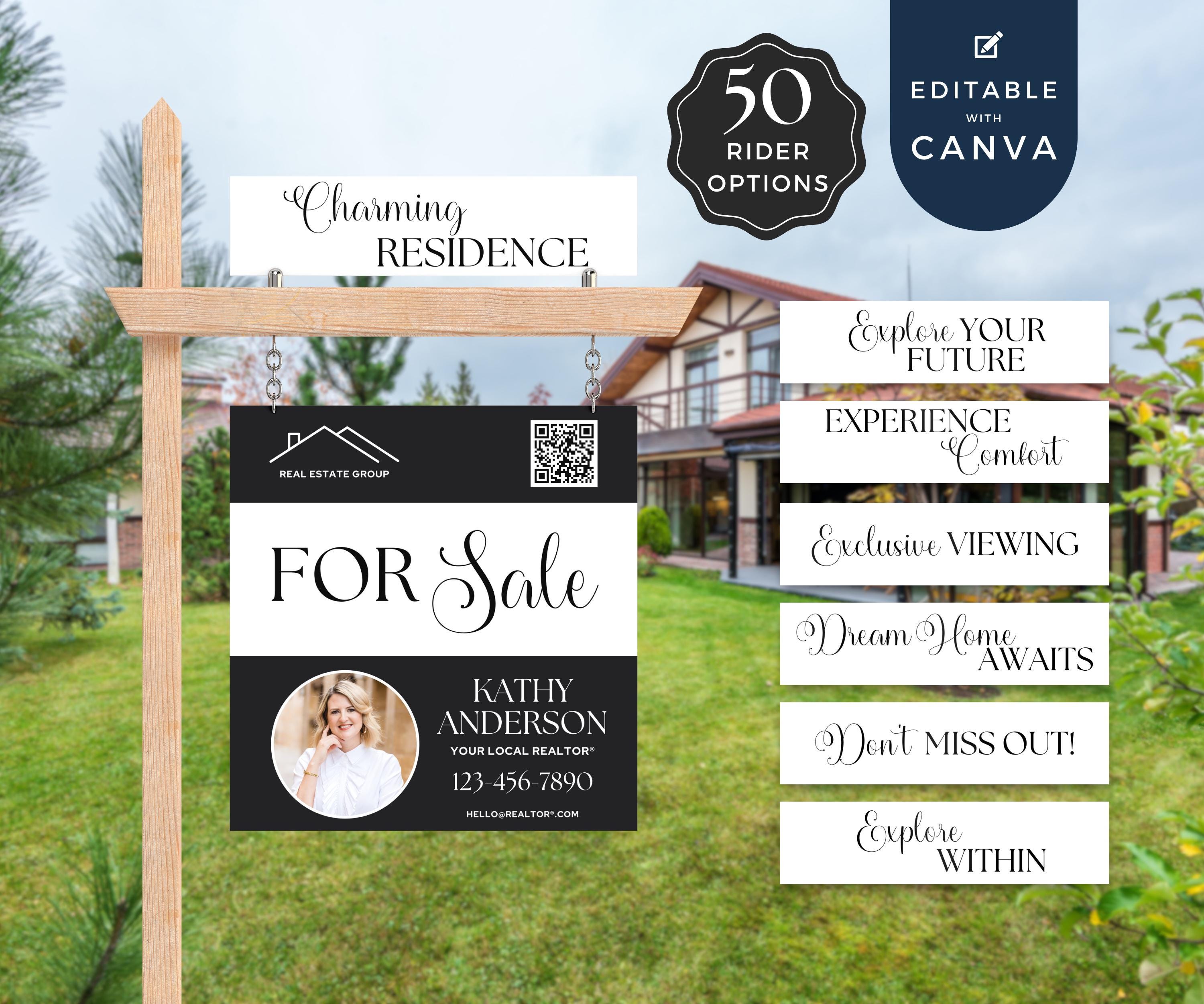 Realtor Yard Sign Template: Custom Real Estate Marketing (digital ...