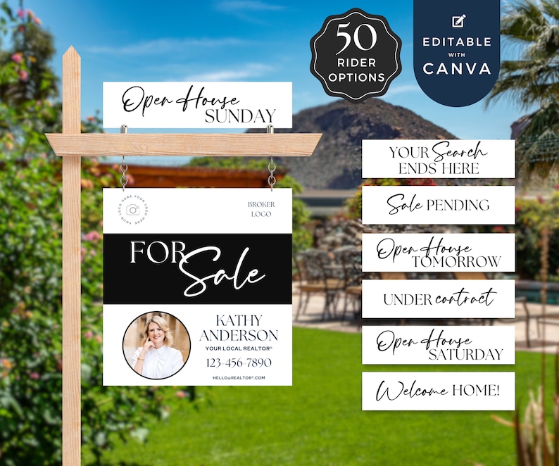 Real Estate Yard Sign, for Sale Yard Sign, Real Estate Marketing ...