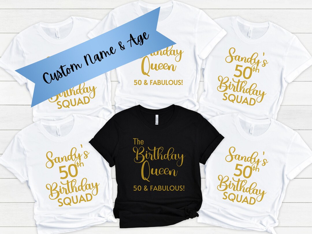 Personalized 50th Birthday Shirt, 50th Birthday Crew Shirts, 50th ...