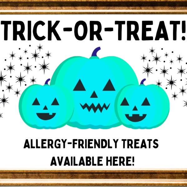 Allergy Friendly Halloween Sign - Etsy