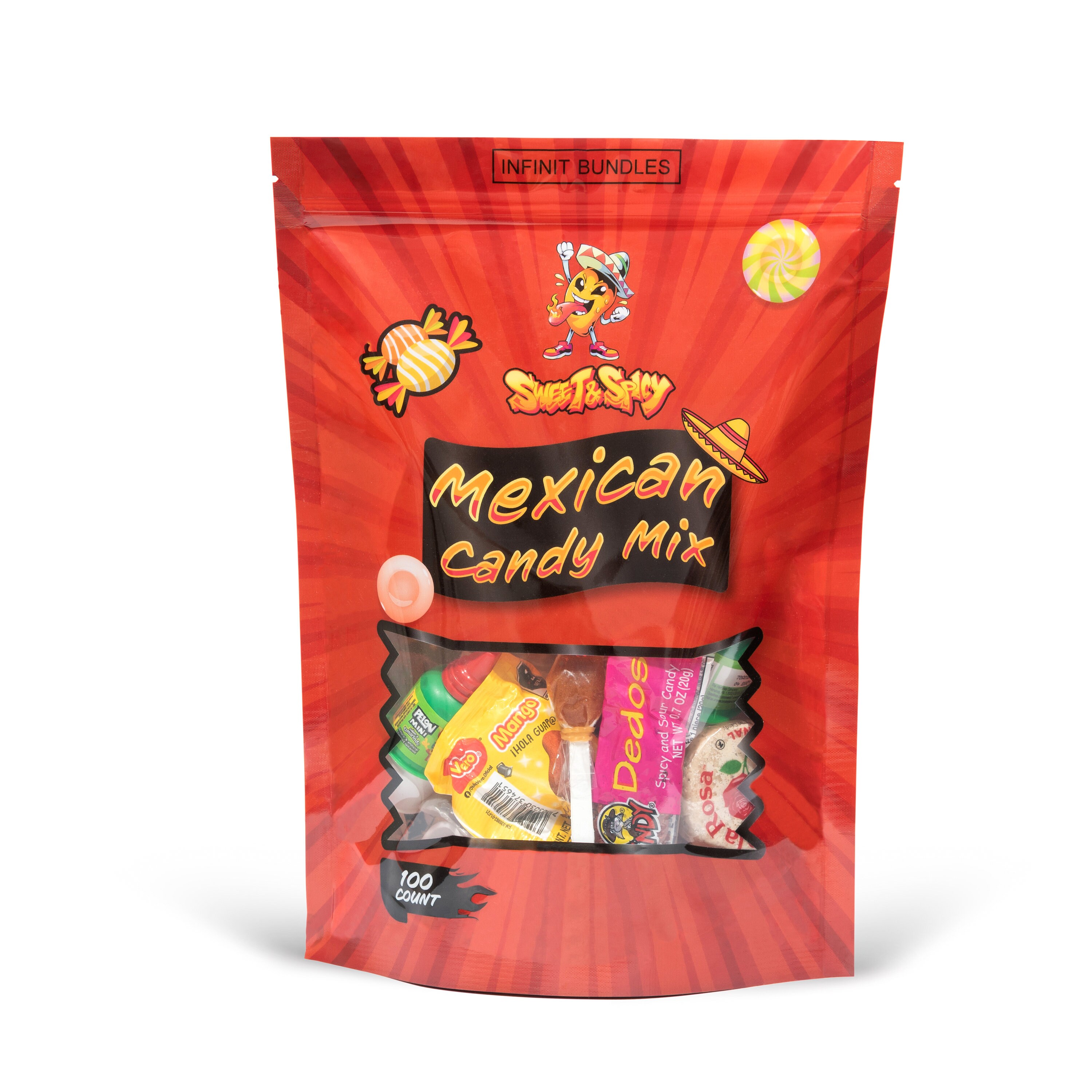 Mexican Candy Mix 100 Count Sweetandspicy Infinitbundles Etsy