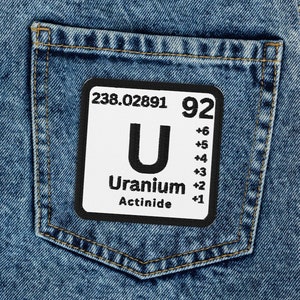 URANIUM _ PERIODIC _ TABLE || Embroidered Patch (iron On/sew On) - Etsy