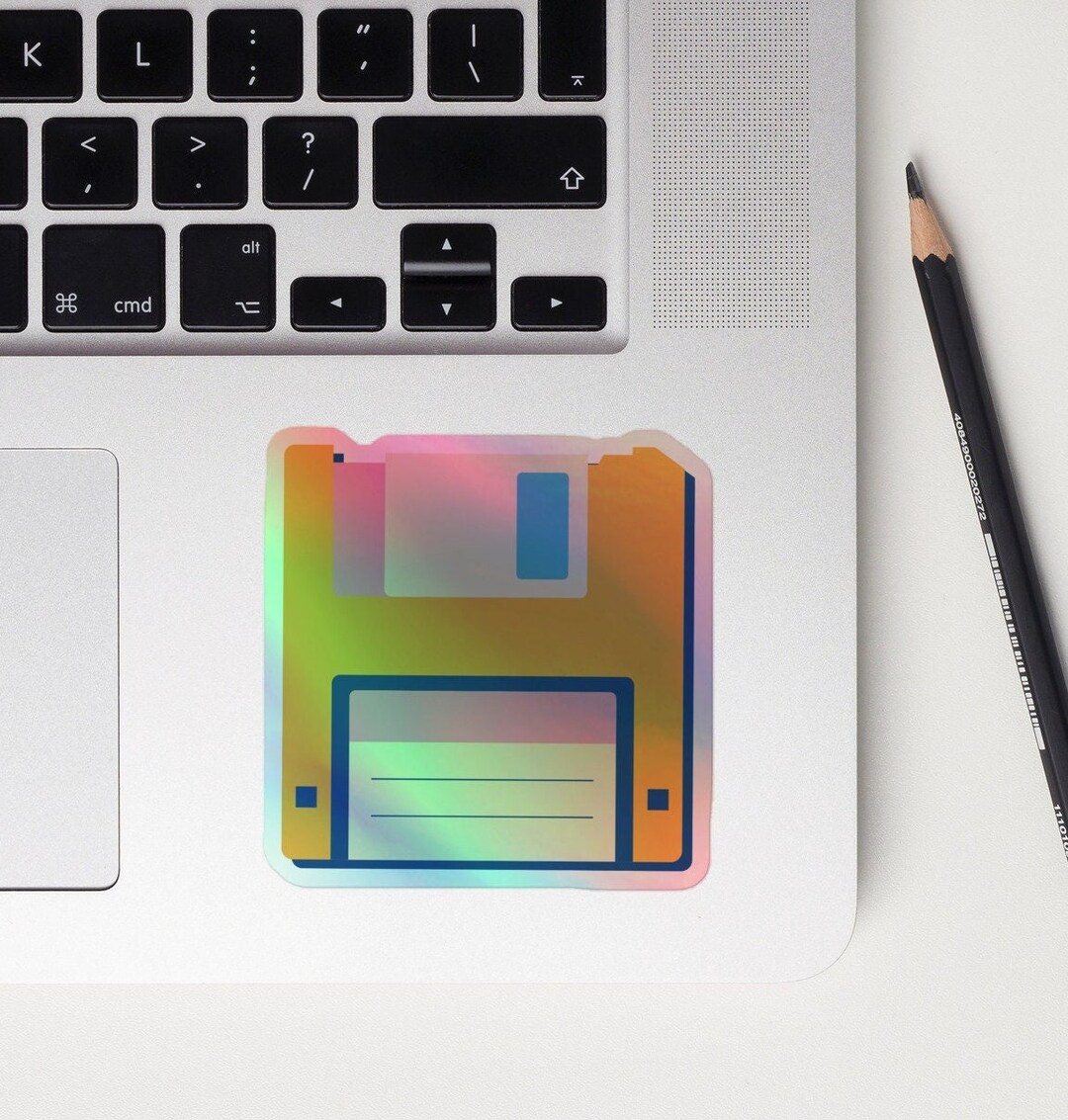 RETRO _ FLOPPY _ DISC || Holographic Sticker - Etsy