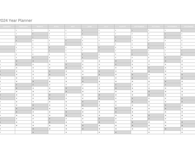 PRINTABLE 2025 Wall Calendar, Digital PDF Instant Download, 2025 Wall ...