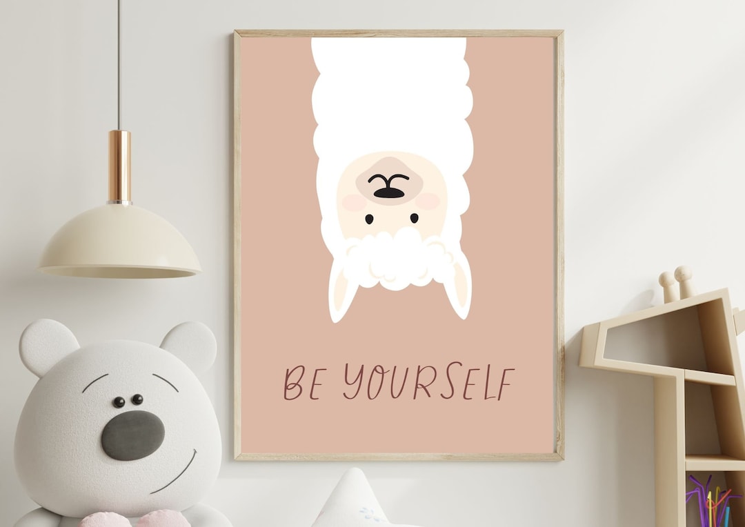 Children's Digital Poster, Printable Art, Children's Art, Be Yourself ...