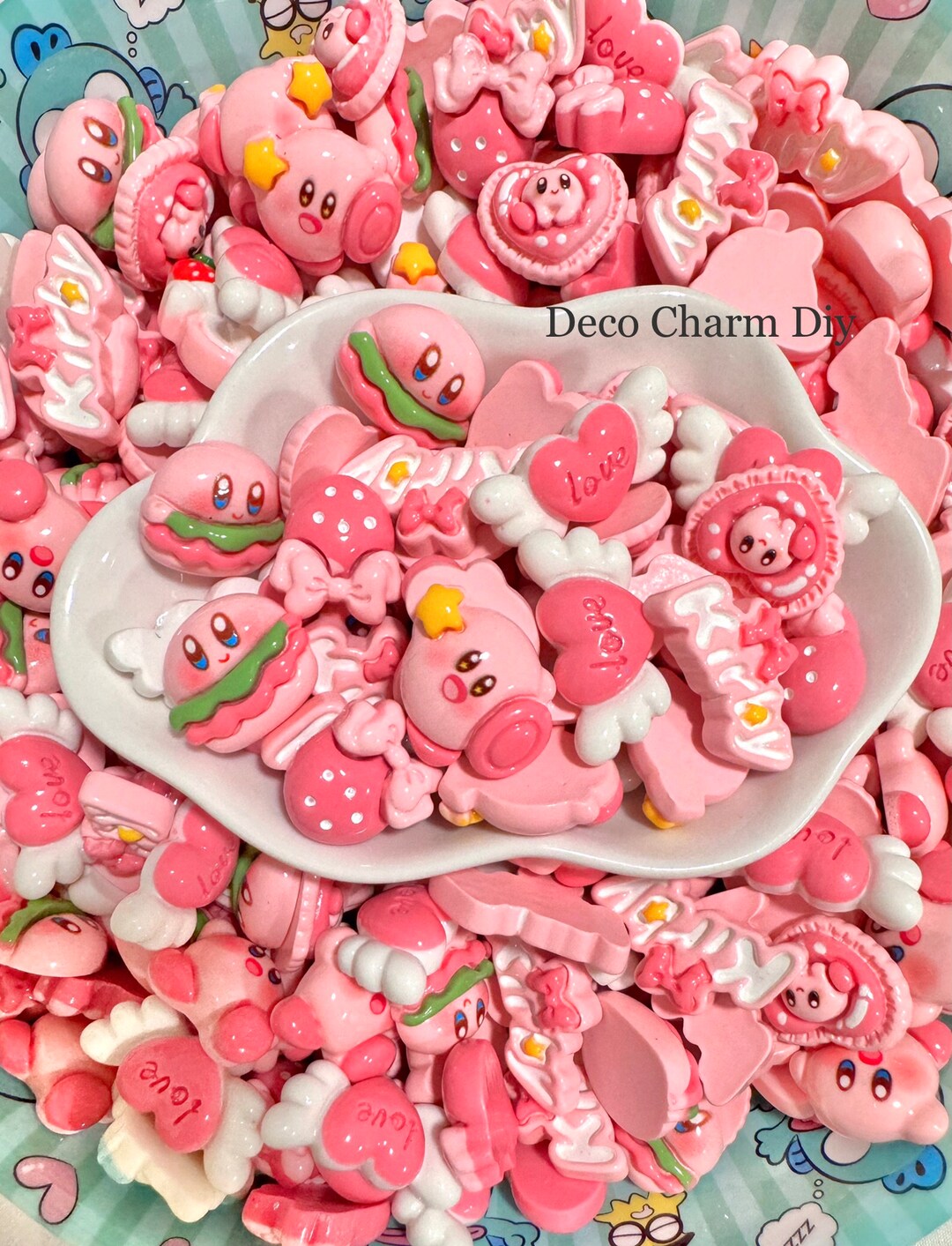 Kirby Style Charms: DIY Craft Embellishments - Etsy