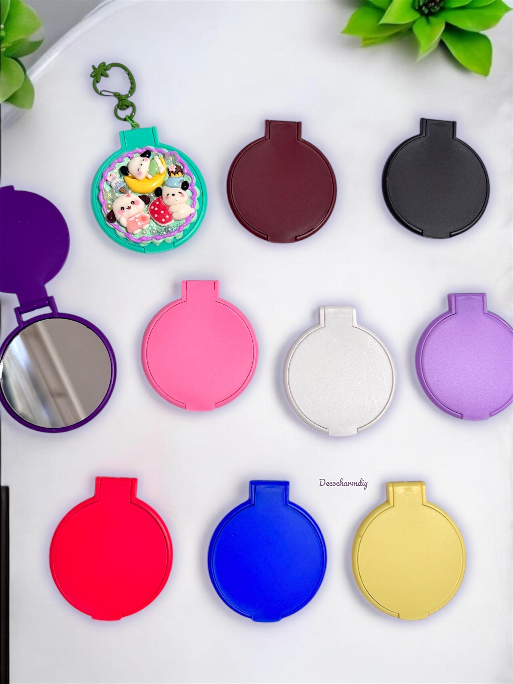 Compact Mirror Great for Crafting Make Decoden Decorate Comb DIY ...