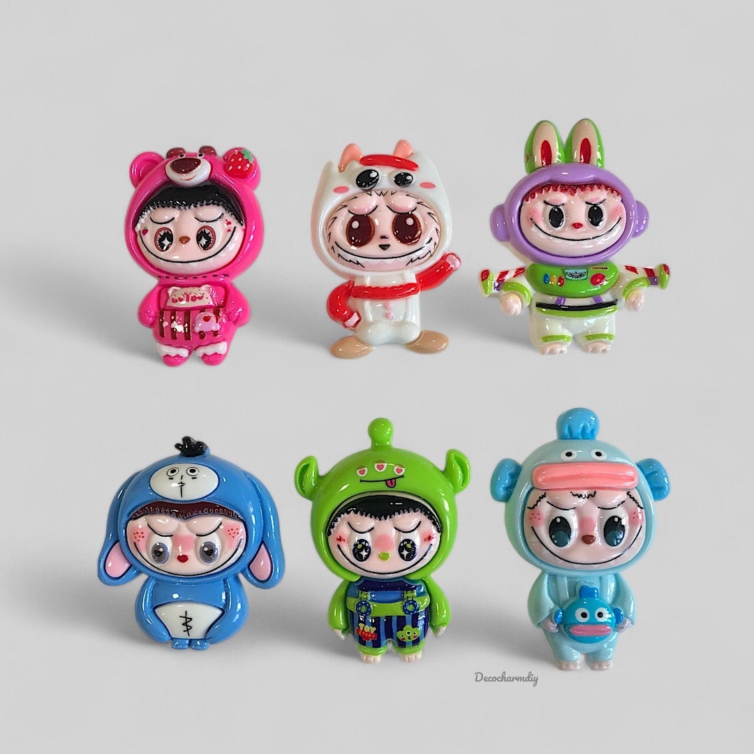 1PC/6PCS Popular Cute Large Labubu Disney Hoodie Charms • Large ...
