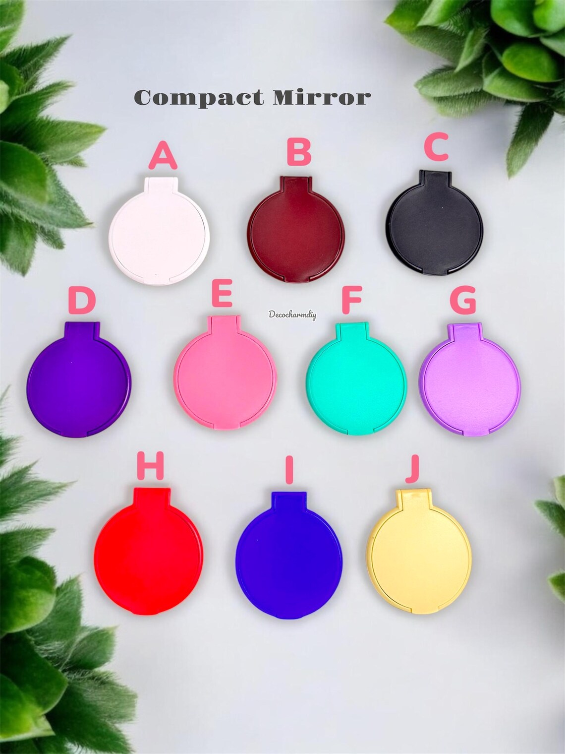 Compact Mirror Great for Crafting Make Decoden Decorate Comb DIY ...