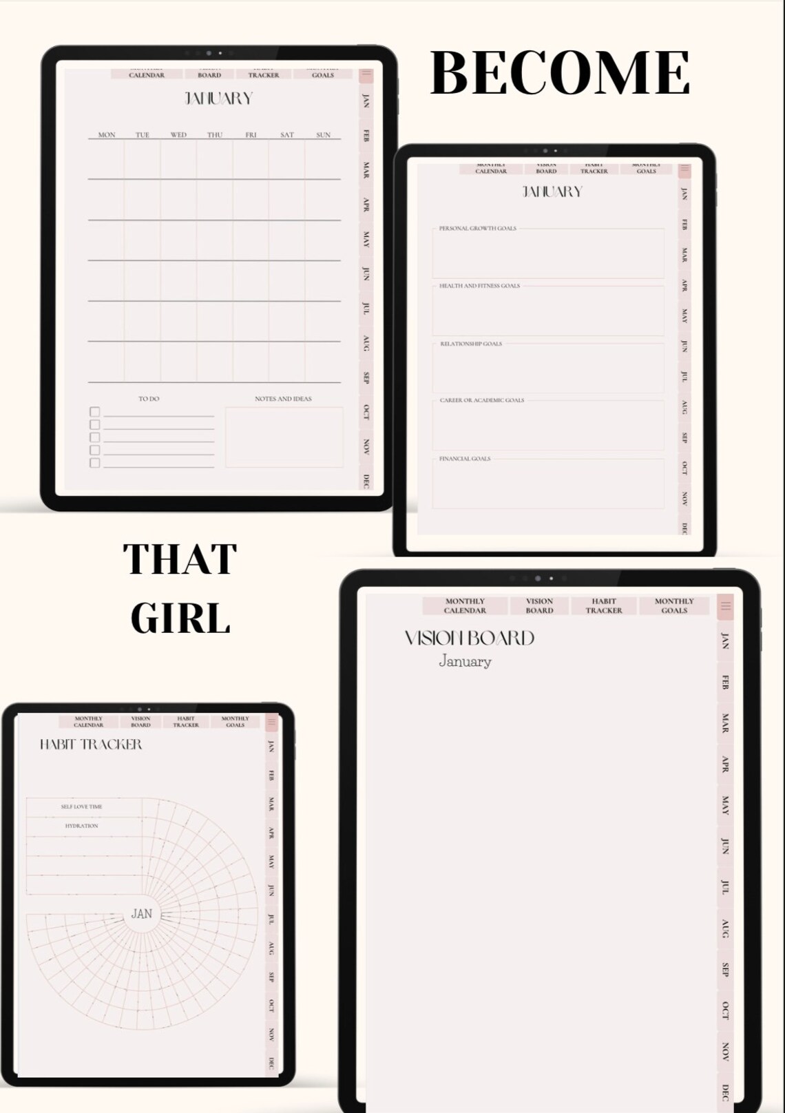 That Girl Digital Planner - Etsy