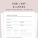 Printable Obituary Template | How to Write Obit Guide | Death Notice ...