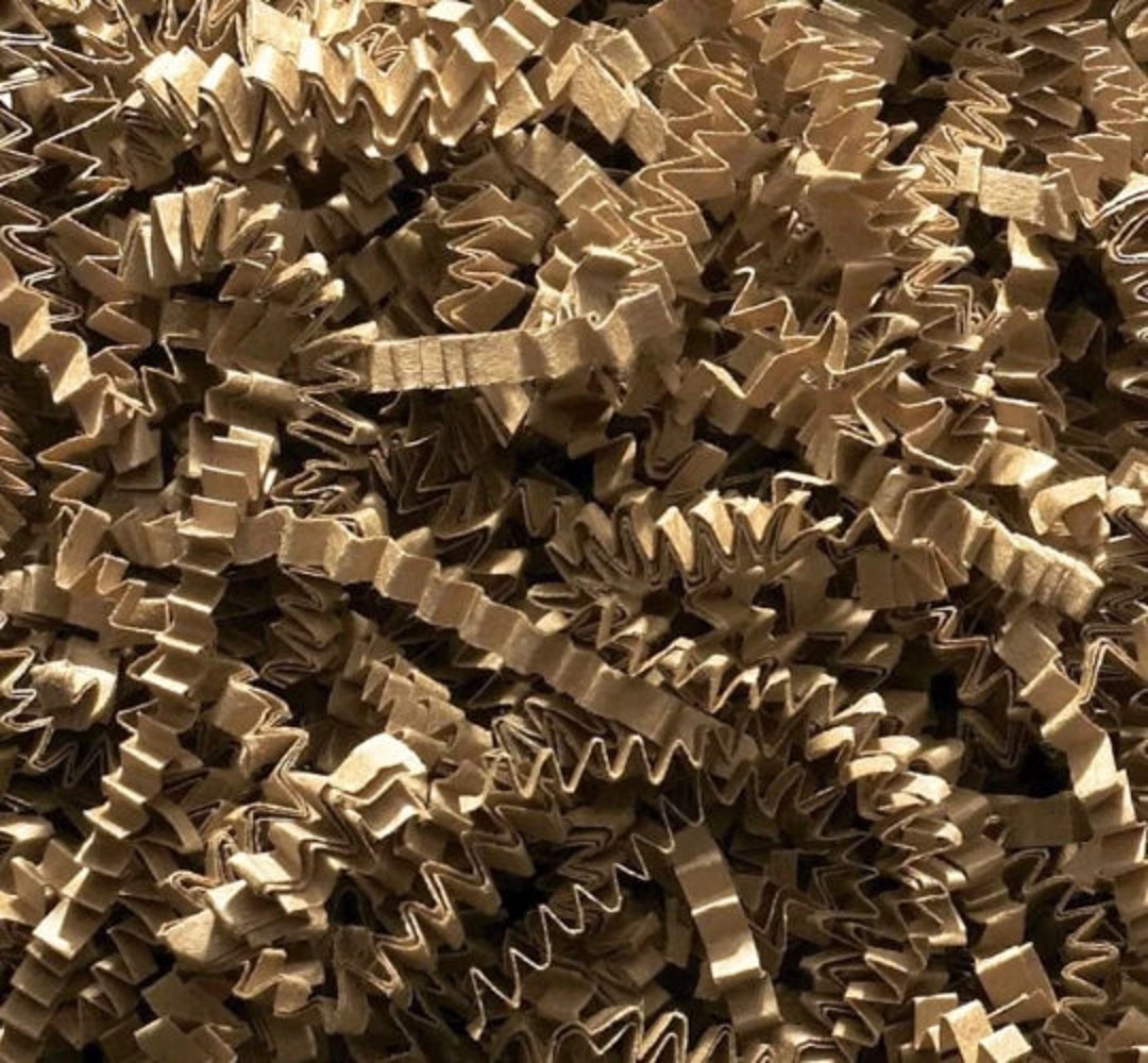 Crinkle Cut Shredded Kraft Paper, Biodegradable Natural Zig Zag Crinkle ...