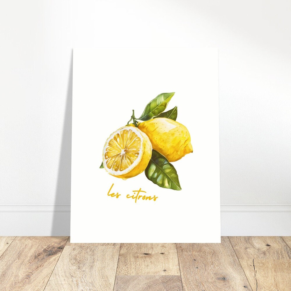 Lemons Poster Lemon Wall Art Lemon Print Les Citrons Wall Art Lemons ...