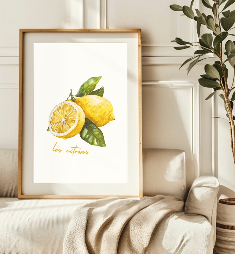 Lemons Poster Lemon Wall Art Lemon Print Les Citrons Wall Art Lemons ...