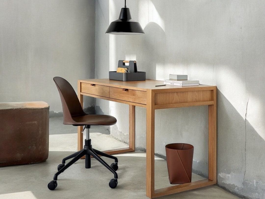 Scandinavian Style Solid Oak Desk,vintage Design,nordic Style,double ...