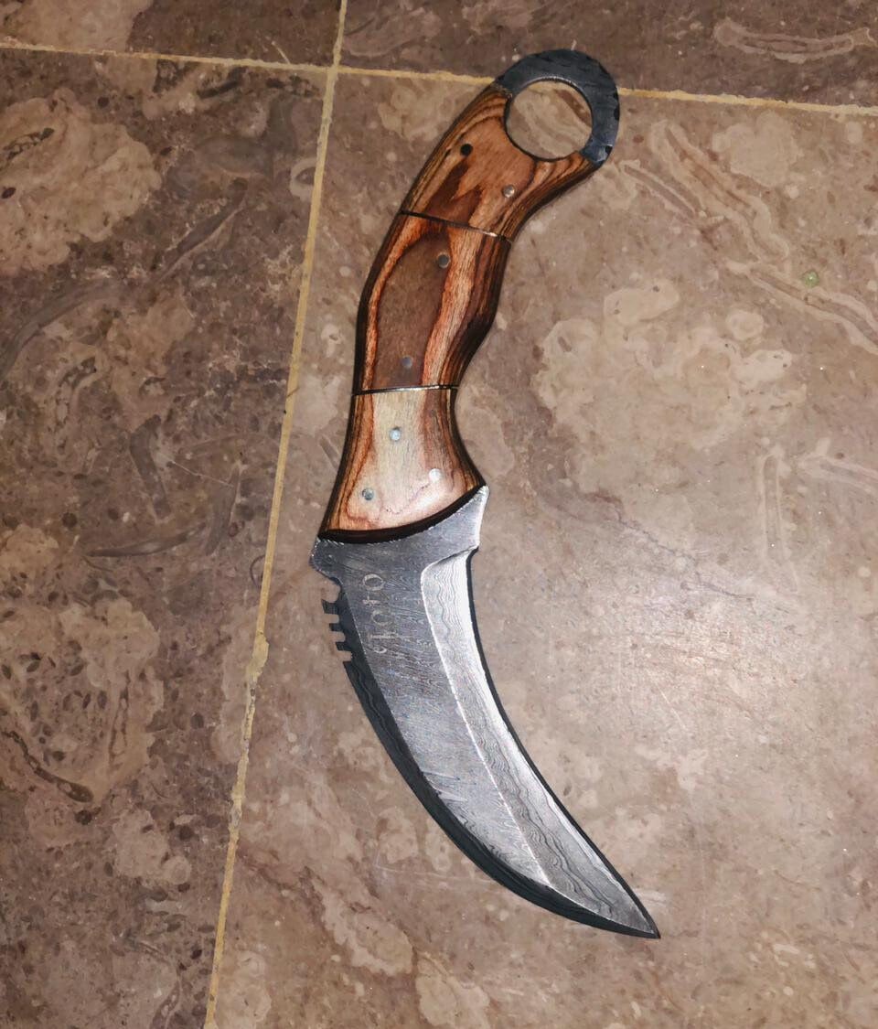 Custom Handmade Damascus Steel Karambit Best Gift for Christmas Day - Etsy