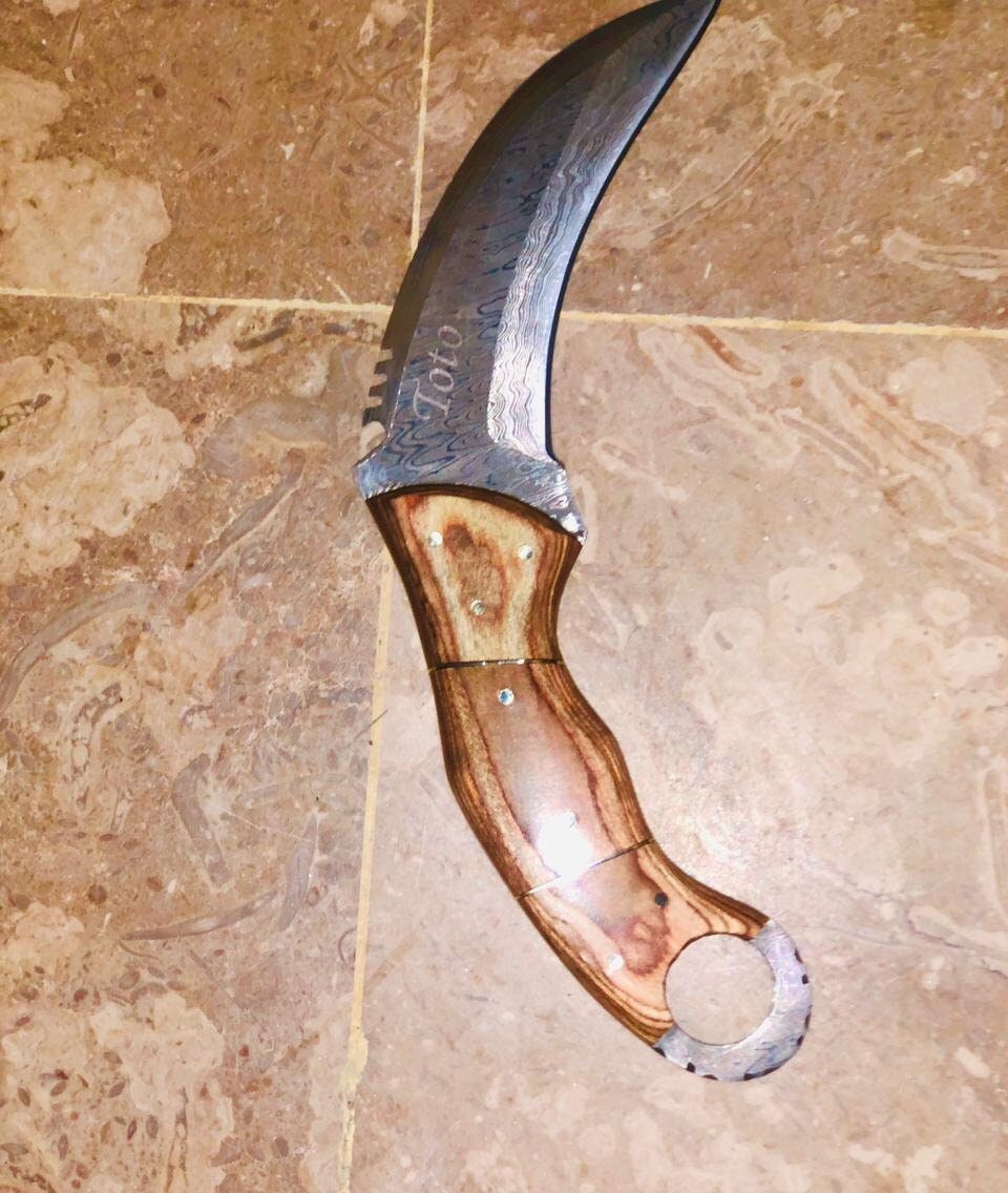 Custom Handmade Damascus Steel Karambit Best Gift for Christmas Day - Etsy