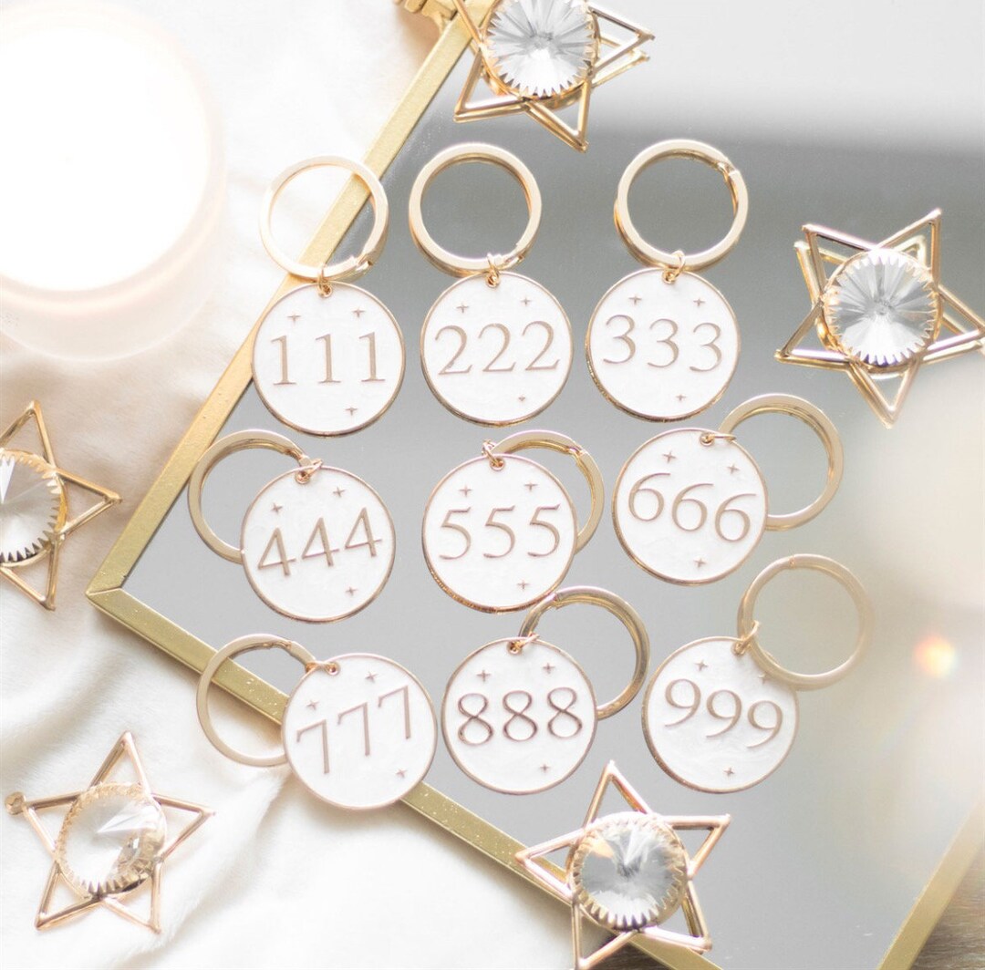 Angel Numbers Keychains - Etsy