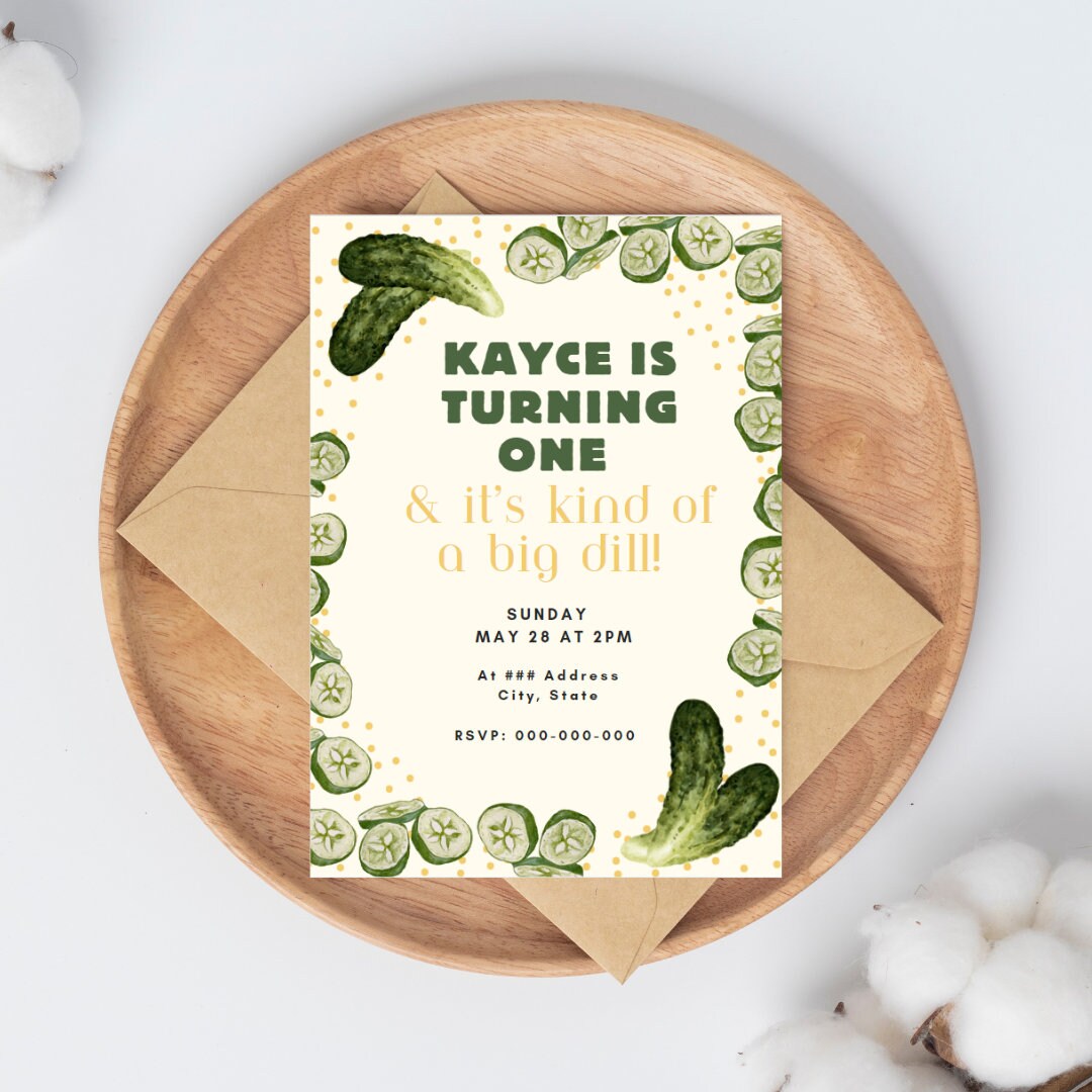 Dill Pickle Invitation - Etsy