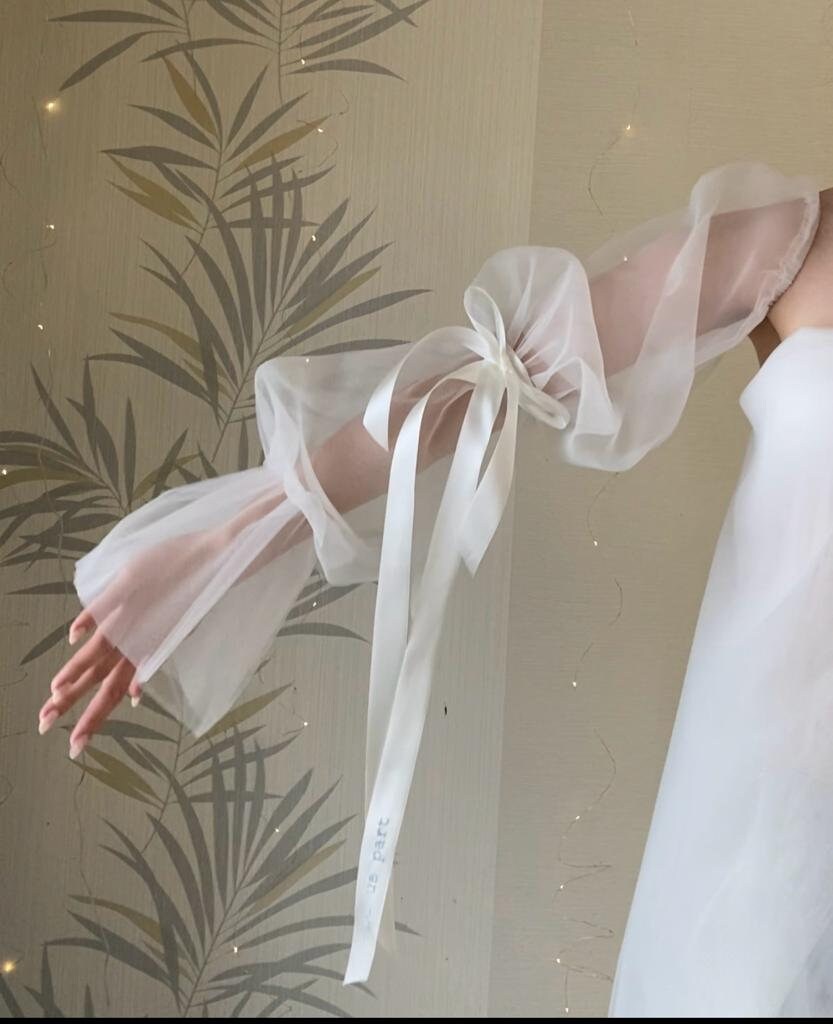 Wedding Sleeves. Bohemian Bridal Bishop Sleeves. Puff Sleeves for ...