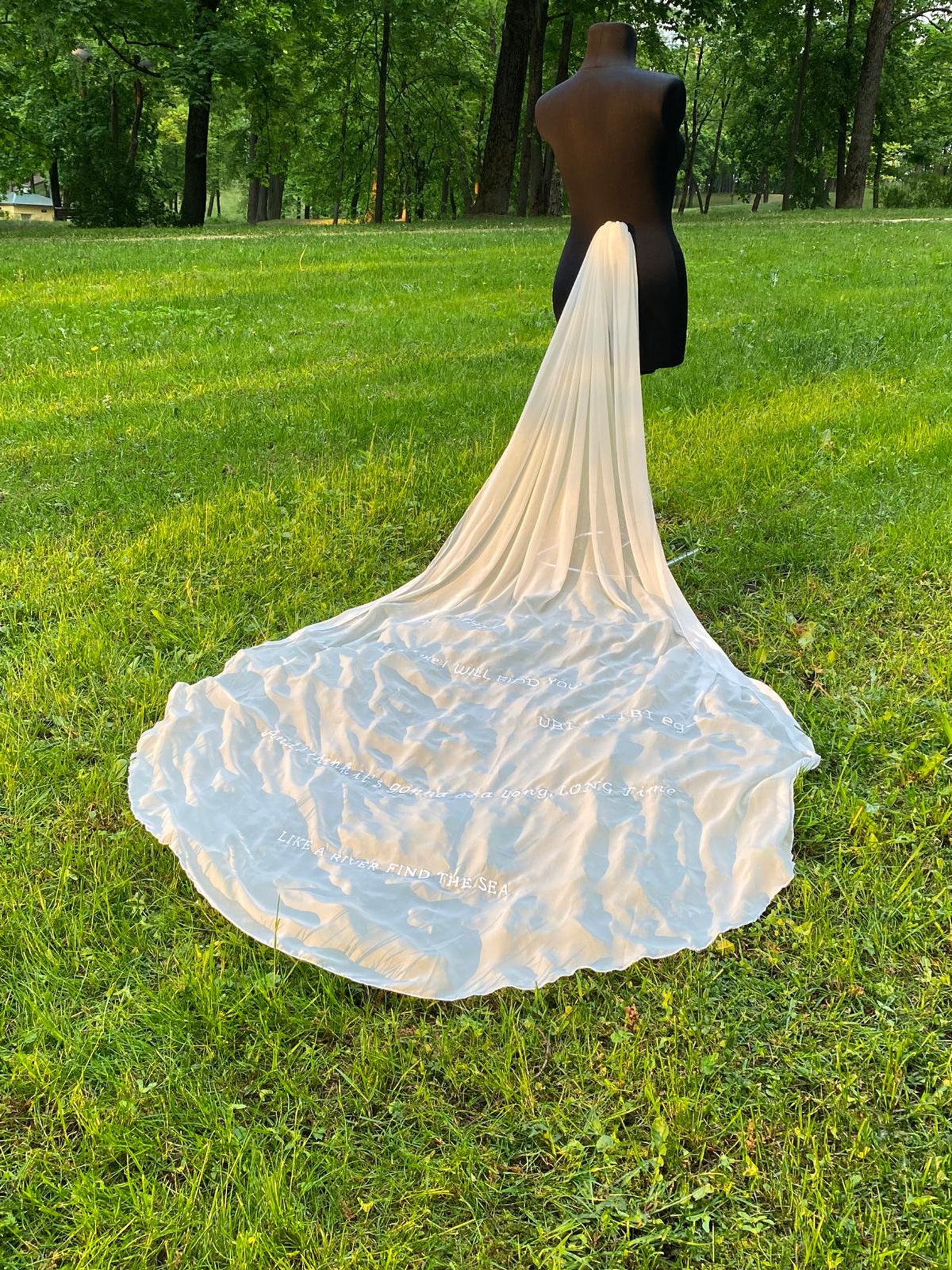 Custom Bridal Veil for Wedding With Personalized Inscriptions ...