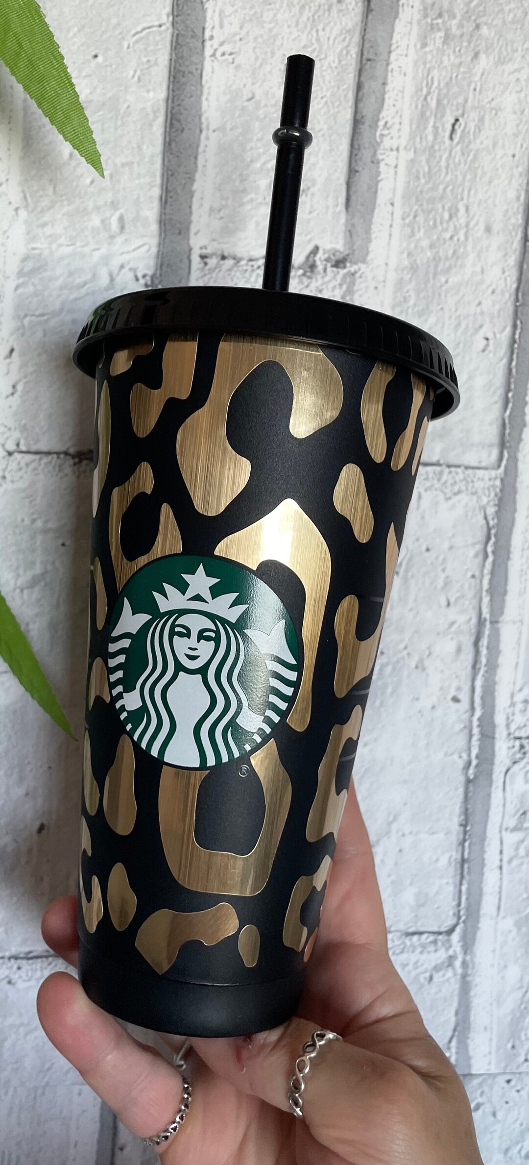 24oz Cold Cups Leopard Print Cold Cups Leopard Starbucks Cups ...