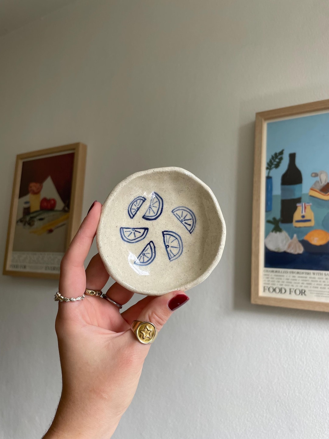 Ceramic Lemon Slice Dish - Etsy