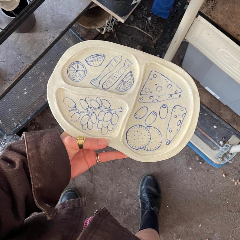 Ceramic Snack Plate Custom Order, Choose Your Favourite Snacks to ...