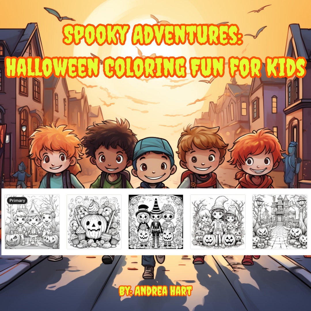 Spooky Adventures: 5-page Halloween Coloring Adventure for - Etsy