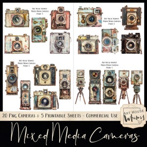 Mixed Media Cameras, Painterly and Whimsical Vintage Cameras ...