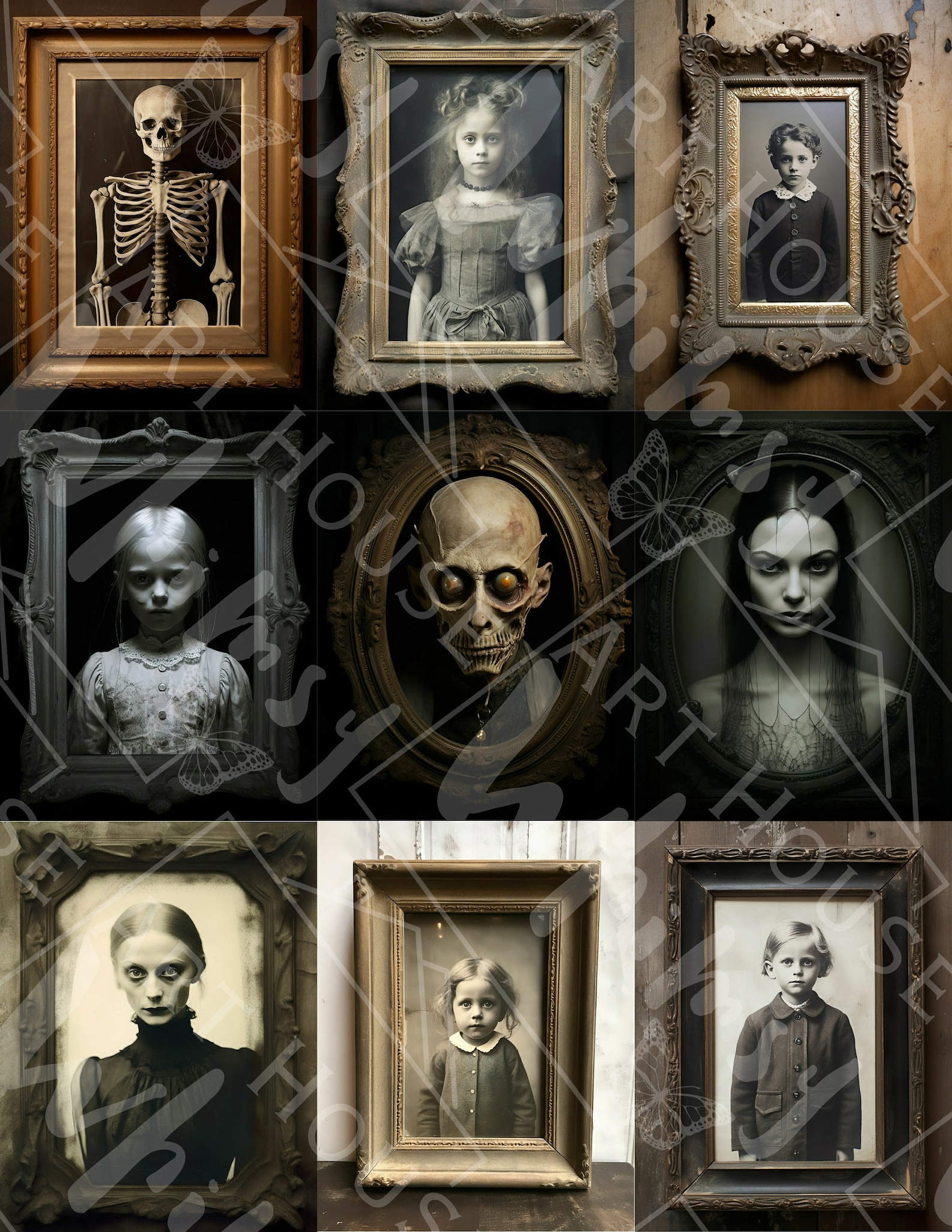 Creepy Portraits: Gothic Horror Portrait Art, 50 Spooky Images (digital ...