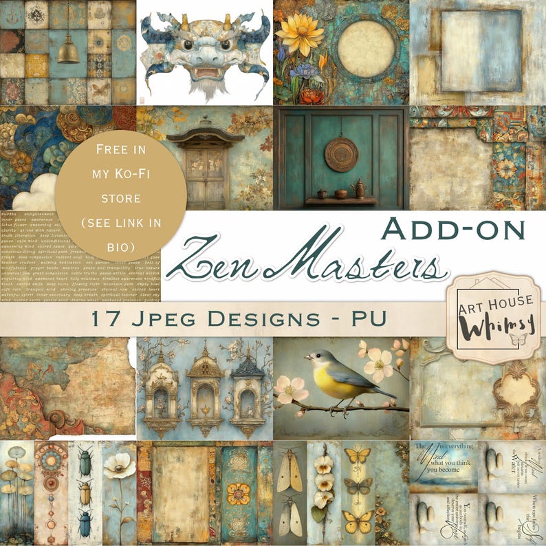 Zen Masters Digital Art Collection: Buddha, Lotus, & Gardens (96 Jpegs ...