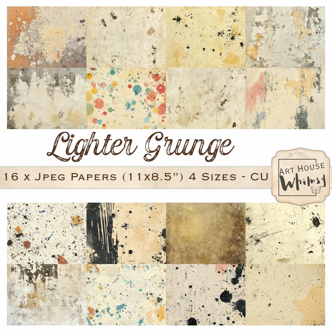 Lighter Grunge Textures - 16 Grunge Textured Papers/backgrounds, Jpeg ...