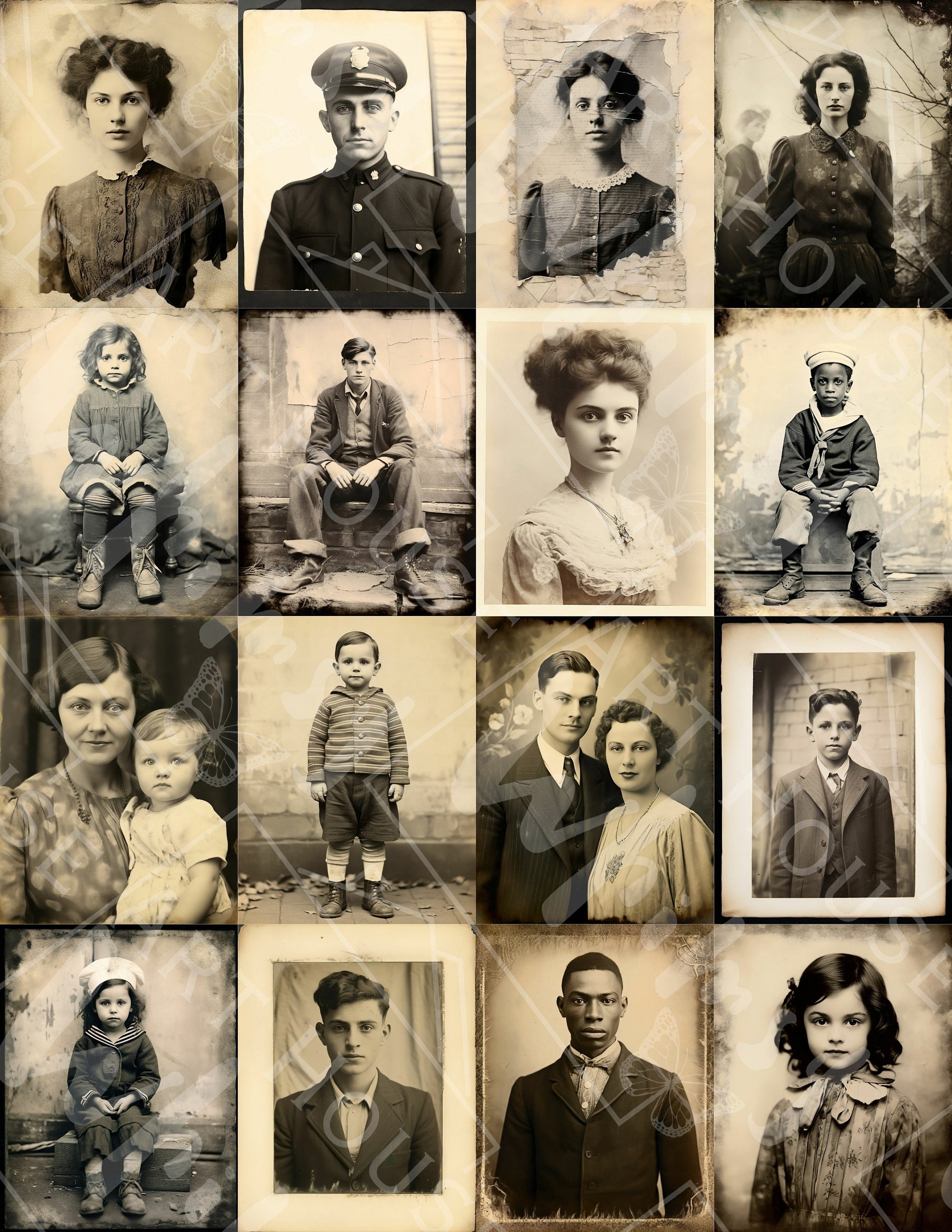 The Vintage Photo Collage Collection-part 3 60 Large Images - Etsy UK