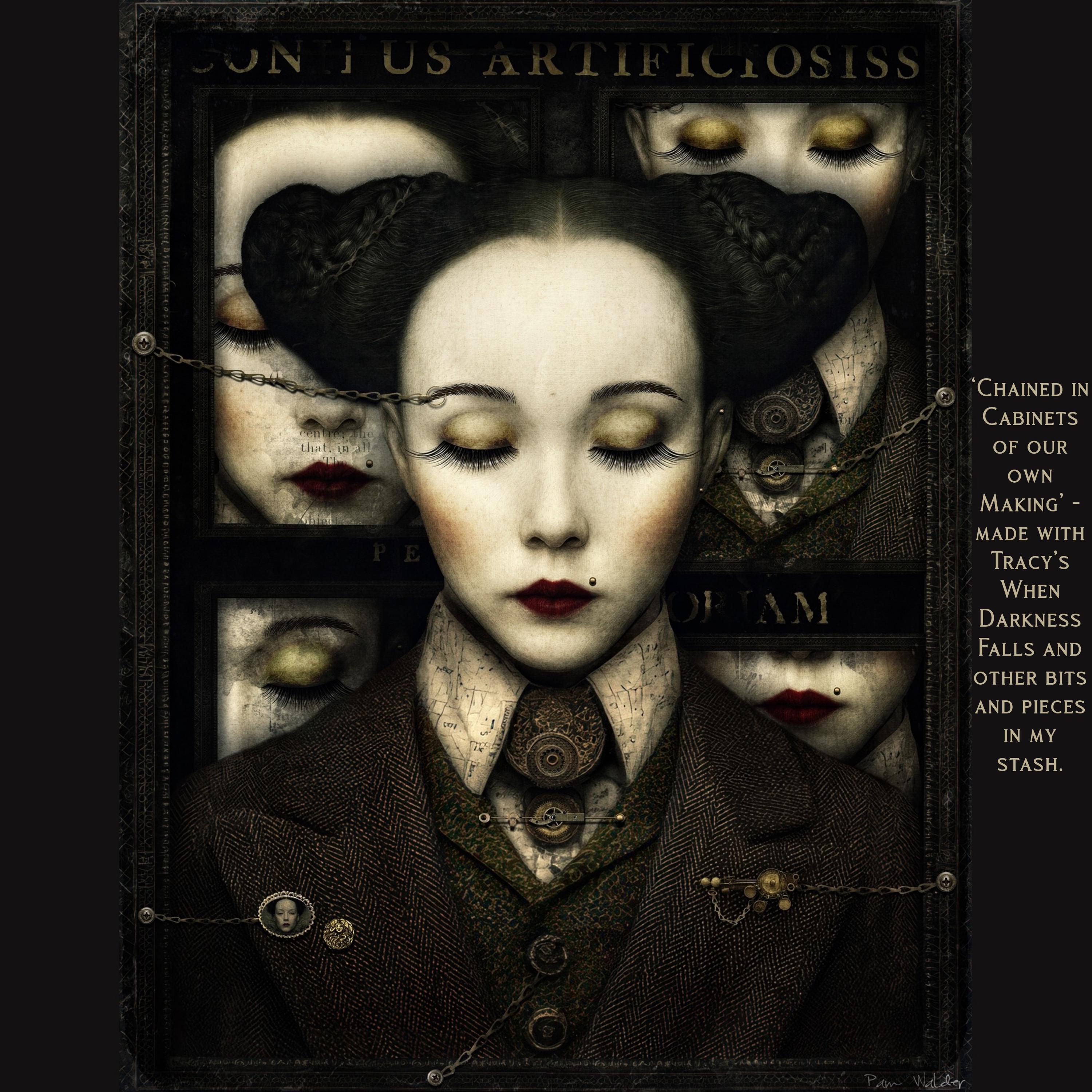 When Darkness Falls: Gothic Vampire Digital Art, Macabre Junk Journal ...