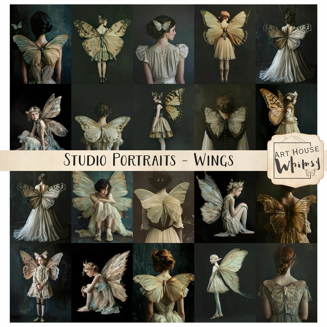 Winged Fairy Portrait Art: Ladies & Girls, Commercial Use (digital Art ...