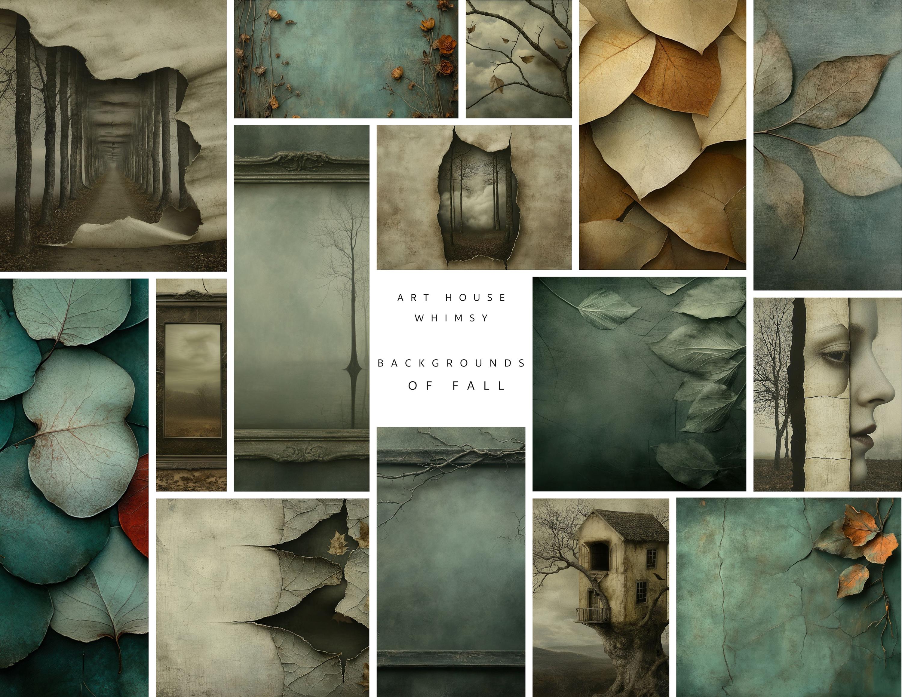 Dark Moody Autumn Backgrounds: Surreal Fall Textures (digital Download ...