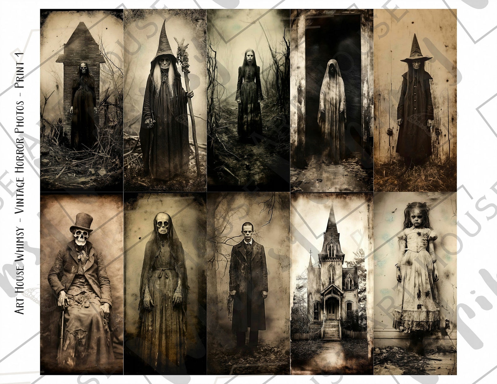 Vintage Gothic Horror Photos: Macabre Halloween Images (digital ...