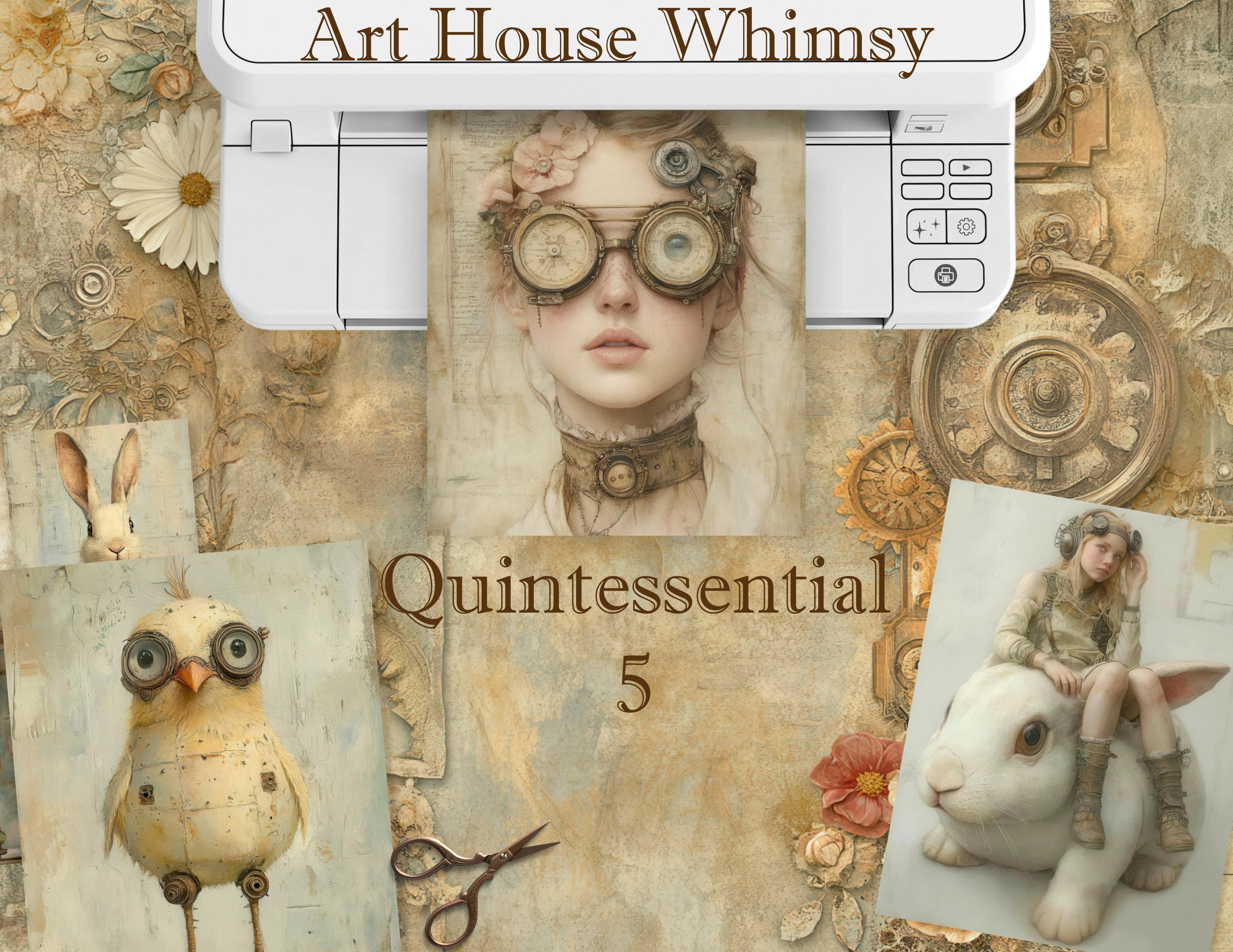 Quintessential 5: Spring Steampunk Digital Art, Vintage Pastel Designs ...