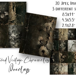 Tattered Vintage Chronicles-overlays - 20 Artistic Grunge Floral ...