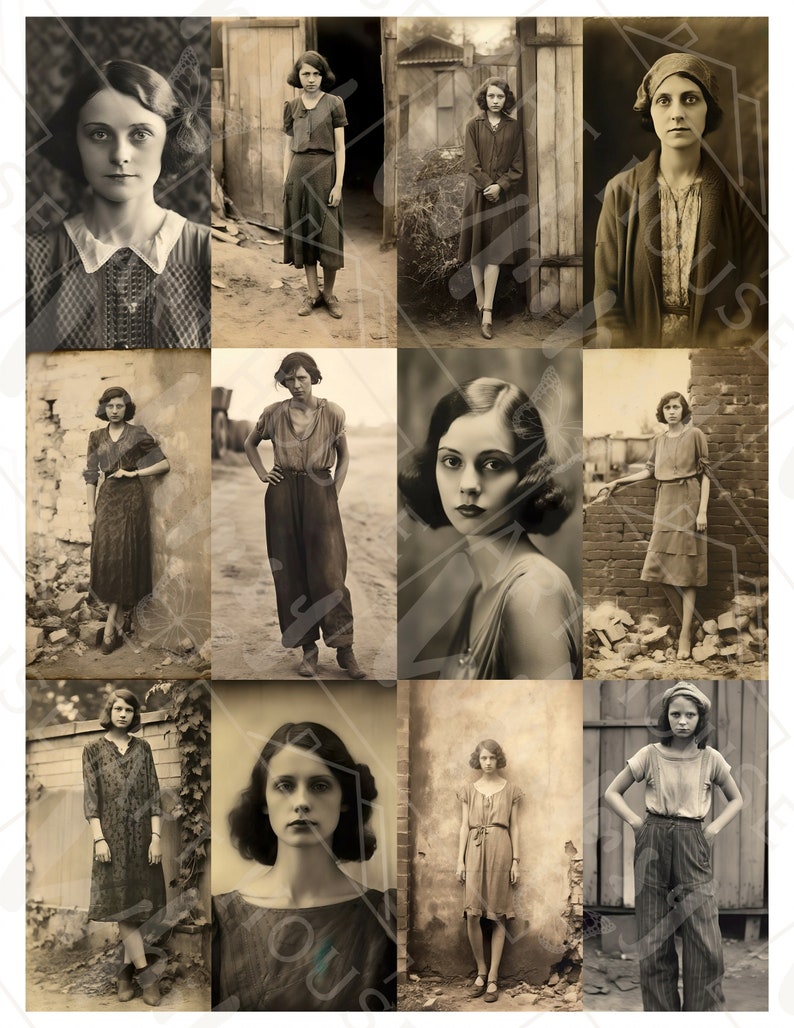 The Vintage Photo Collage Collection 1: 1930s Vintage Photo Collage Kit ...