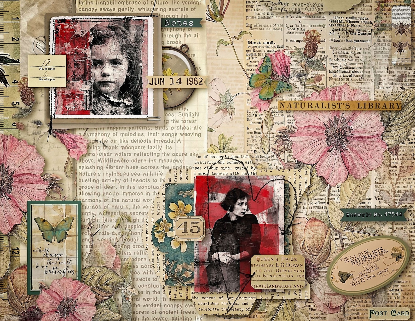 The Nature Journals Collage Collection 2: Spring Nature Collage Kit ...
