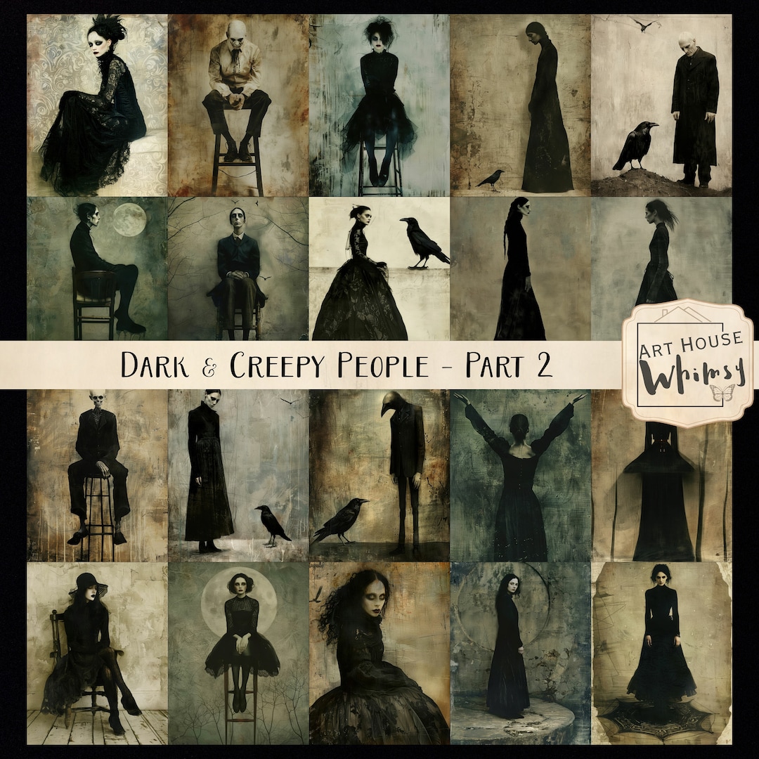 Dark & Creepy People 2: Gothic Horror Characters (digital Art, CU) - Etsy