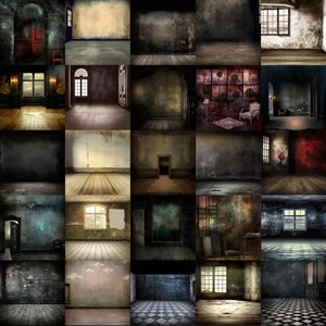 Fine Art Empty Room Papers, 100 Empty Room Scenes, Digital Scrapbooking ...