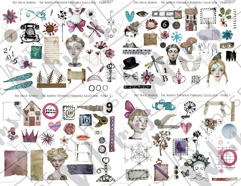 The Whimsy Emporium Printable Collection 92 Printable Sheets of ...