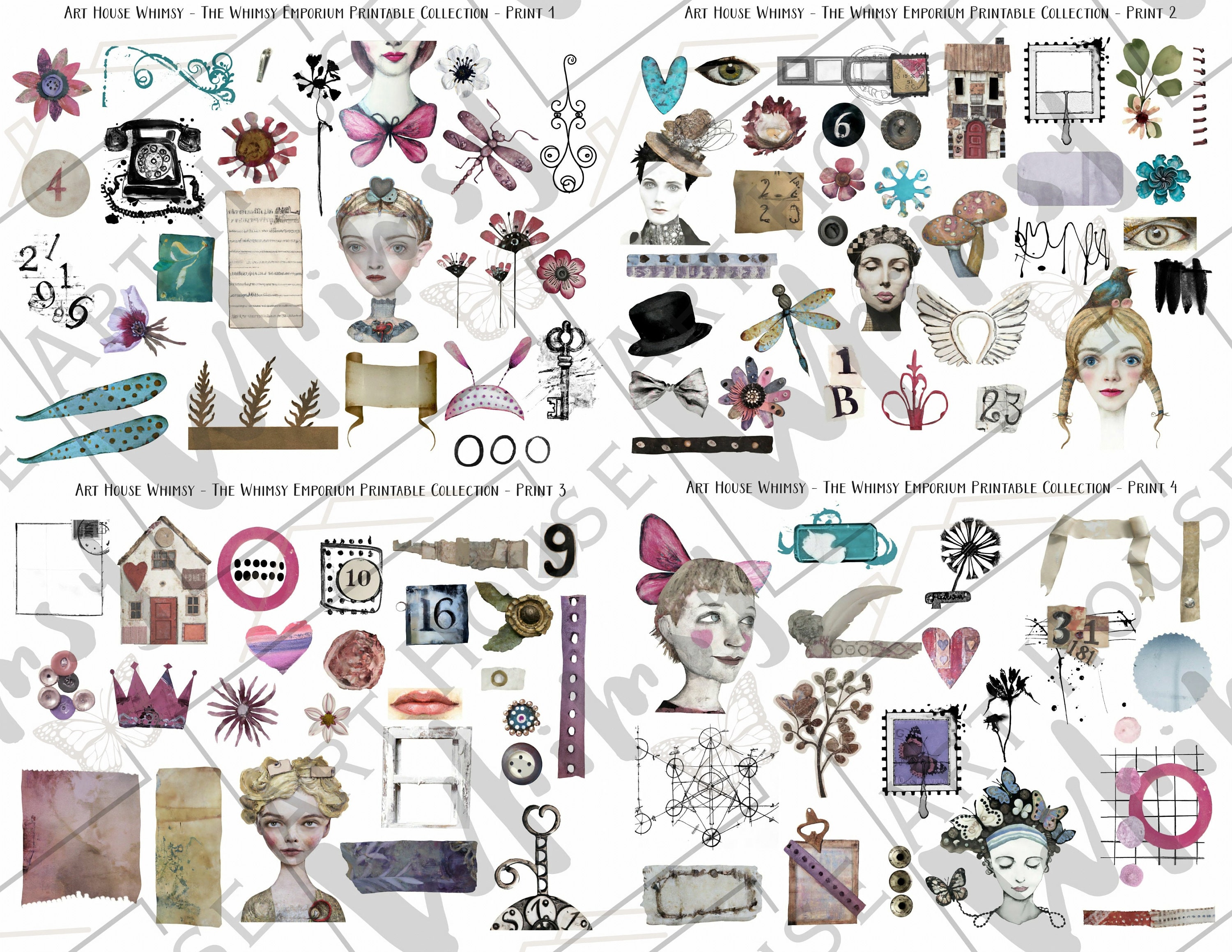 The Whimsy Emporium Printable Collection 92 Printable Sheets of ...