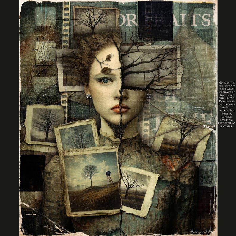 Victorian Autumn Faces: Surreal Fall Scene Jpegs (8.5x11 Digital ...